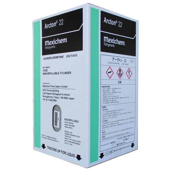 この商品は再生品です。【規格】内容物　：　フロンガスR22（再生品）内容量　：　13kg容　器　：　再充填禁止容器（サイフォン管無し）【備考】使用後の容器はお客様によって返却手続きを行っていただきます。お届けに使用した梱包箱は空ボンベの返却...