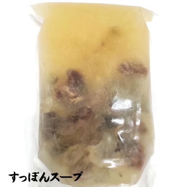 国産スッポンを捌いて、塩とお酒のみで煮込んだスープです。薄めてお使いください。●すっぽんスープ【冷凍】１袋　1.7-1.9ｋｇ（約10人前）原材料：スッポン（国内産）、清酒、塩 【当店製造・添加物未使用】  ◆賞味期限　解凍前：冷凍保存で1...