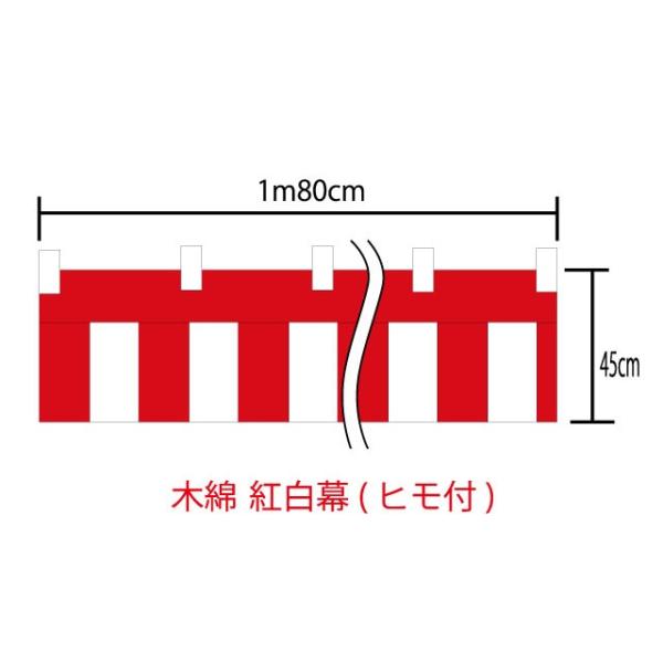 メール便は2個まで対応します＊数量超過時は宅急便に変更されます素材：綿100％(金巾)　＊チチ(ヒモ通し)はアクリル製です高さ：45cm巾　：180cm(1間)＊顔料染＊仕立て済(左右三つ巻縫い、チチ付)＊紅白ヒモ付属(太さ6mm、長さ 約...