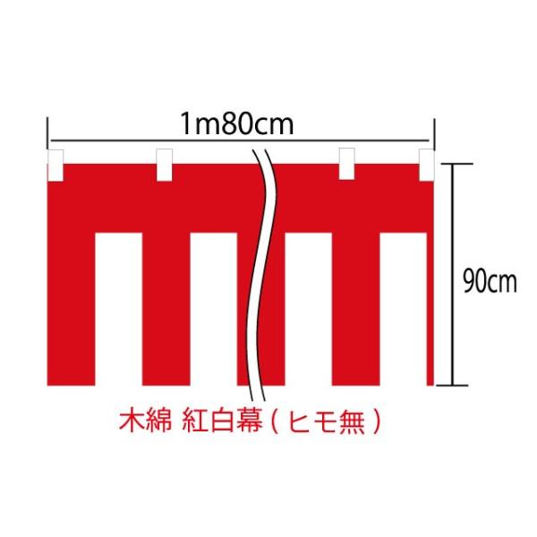 メール便は1通で1個のみ対応します＊数量超過時は配送方法が変更される場合がございます素材：綿100％(金巾)　＊チチ(ヒモ通し)はアクリル製です高さ：90cm巾　：180cm(1間)＊顔料染＊仕立て済(左右三つ巻縫い、チチ付)＊紅白ヒモ付属...