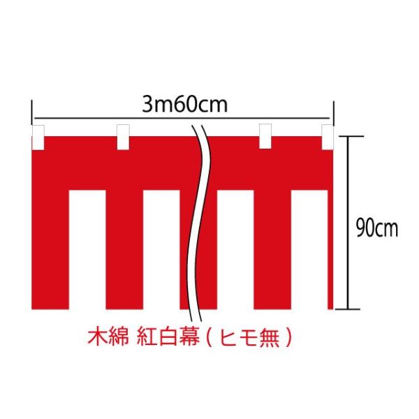 メール便は1通で1個のみ対応します＊数量超過時は配送方法が変更される場合がございます素材：綿100％(金巾)　＊チチ(ヒモ通し)はアクリル製です高さ：90cm巾　：360cm(2間)＊顔料染＊仕立て済(左右三つ巻縫い、チチ付)＊紅白ヒモ付属...