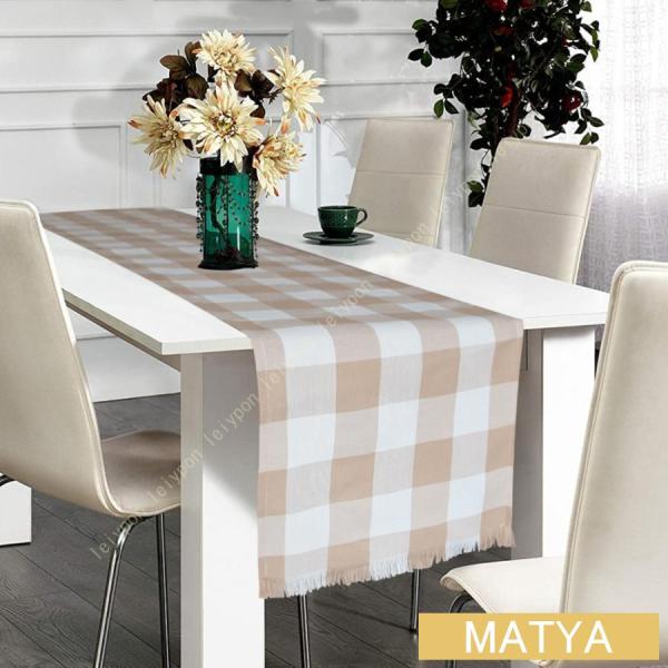 ■製品詳細：【サイズ】：32*183cm【個数】：1枚組★ワンランク上のテーブルコーディネートいつもの食卓をワンランク上に格上げしてくれるテーブルランナー。無地調のかすり柄がシックで落ち着いた雰囲気のむら糸は、毎日の食卓ではもちろん、おもて...