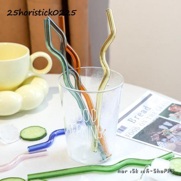 商品名:同色3本セット ストロー ガラス カーブ マイストロー 耐熱 割れにくい 来客用 普段使い 繰り返し 透明 ステンドグラス おしゃれ 可愛い                            商品説明:ガラスストロー 耐熱性 ガ...
