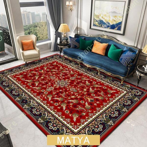 ◆材質：（表）ポリエステル ／ 裏面：不織布(滑り止め加工)  上品で優美に、そして、華やかな、上品で豪華、エレガントタイプのペルシャデザインです。 お部屋を華やかに彩りますので、トレンドのヴィンテージ系から西海岸風インテリ北欧系インテリア...