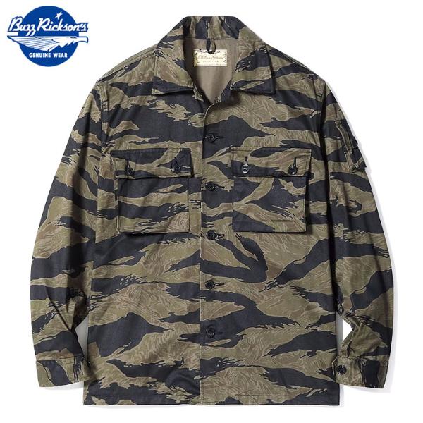 Lot No. BR15778WILLIAM GIBSON COLLECTIONBLACK TIGER PATTERN JACKET OVER DYEベトナム戦争当時にタイガーパターンをオーバーダイ（後染め）したものが実在している。タイガー...