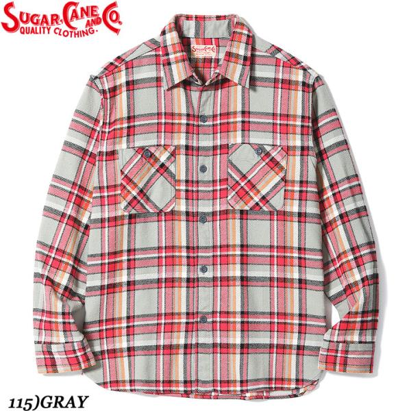Lot No. SC29565TWILL CHECK WORK SHIRTシュガーケーンが資料として保管するヴィンテージをベースに、2本針巻き縫いの縫製や各部の仕様など、1950〜60年代のディテールを再現した王道的なチェックシャツ。197...