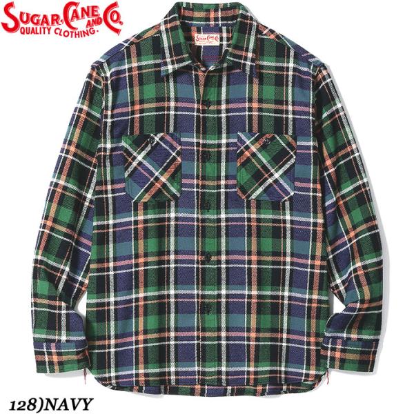 Lot No. SC29566TWILL CHECK WORK SHIRTシュガーケーンが資料として保管するヴィンテージをベースに、2本針巻き縫いの縫製や各部の仕様など、1950〜60年代のディテールを再現した王道的なチェックシャツ。198...