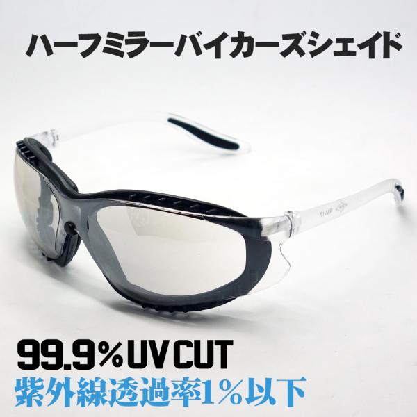 ＊＊＊　送料無料発送可能　＊＊＊高性能 低価格のおすすめバイカーズシェイドウレタンパットでフィット感バツグン・軽量で使いやすいシェイドです。保護メガネで有名な理研化学ブランドの商品ですので品質も文句なし。●傷のつきにくいハードコートレンズ●...