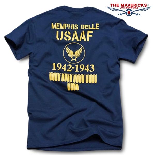 「THE MAVERICKS」スタンダードTシャツ・ミドルウェイト6.1ozモデル※「THE MAVERICKS OUTSIDERWORKS」は登録商標（登録番号：第6215840号）ARMY.AIRFORCE・B-17爆撃機「メンフィスベ...