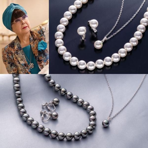 桂由美がプロデュースしたシェルパール特別セット。世界的ブライダルファッションデザイナー桂由美氏の「Rose Yumi Rose」ブランドの豪華3点セット。養殖真珠と同様の貝核から作られた大粒の8mmシェルパールを使用。汗にも強くお手入れも簡...