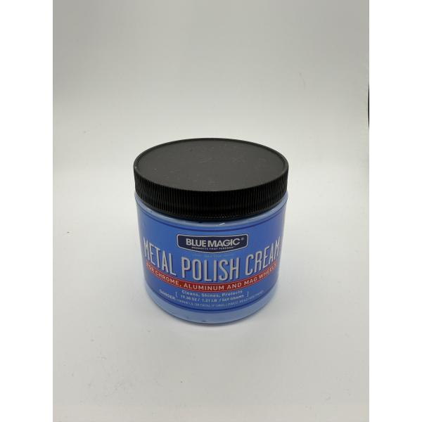 ブルーマジック BLUE MAGIC BM-500 METAL POLISH CREAM 金属磨きアルミホイールステンレス製のシンクや鍋真鍮製の装飾品銅製の調理器具クロームメッキパーツバイクのマフラー自転車のフレームゴルフクラブ釣り具のリー...