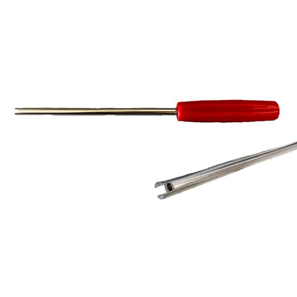 虫回しドライバー TECH VT01SL全長 195mmシャフト部 120mmエアーバルブのムシの取付、取外しに使用。別で240mmのロングも取り扱っております。