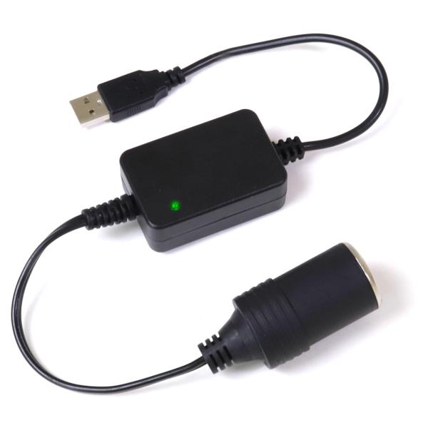 MAXWIN シガーソケット USB 変換アダプター 車用 変換ケーブル 電力変換器 USBポート 12V 車用 車載充電器 メス変換アダプタコード DDC04 ・【USBで各種カー用品を使用可能に】 USBポートから12Vのシガーソケット...