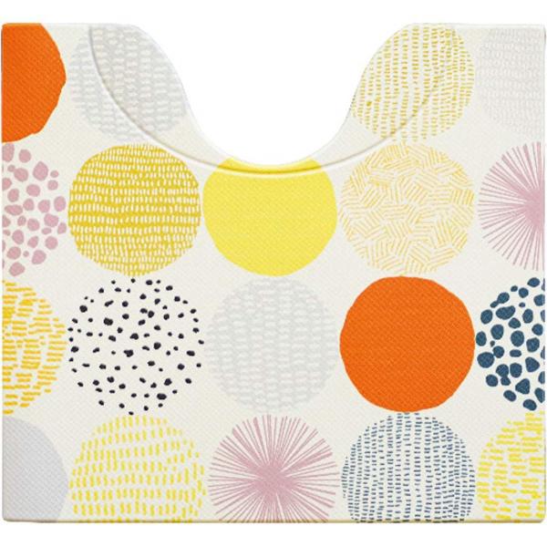 オカトー(Okato) スキマにピタっ！拭けるPVCトイレマット(ドット) ・マットについている折り目によりスキマにぴったりとフィットするので、尿ハネや汚れをしっかりガード。・汚れても拭き取れる、お洗濯不要なトイレマットです。