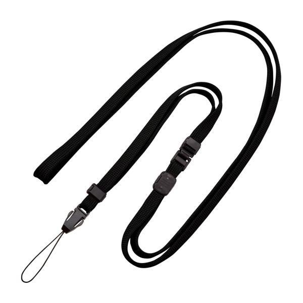オープン工業 ストラップ ロングストラップ 黒 NX-207P-BK ・【ひもサイズ】長さ約90&amp;#65374;160cm、幅約10mm・【材質】ひも：再生樹脂 【原産国】日本・ハンディターミナルや携帯端末に最適なロングストラップです。
