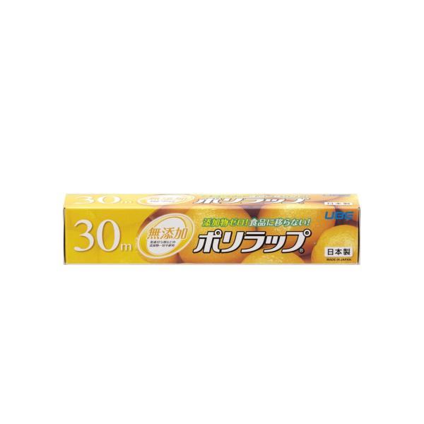 宇部フィルム ポリラップ 食品用ラップ 22cm×30m 1本入 無添加 添加物ゼロ 赤ちゃんにも安心 離乳食の保存に 防災 日本製 ・パッケージサイズ：幅23.6×高さ4.6×奥行4.6cm・パッケージ重量：約137g・生産国：日本・素材...