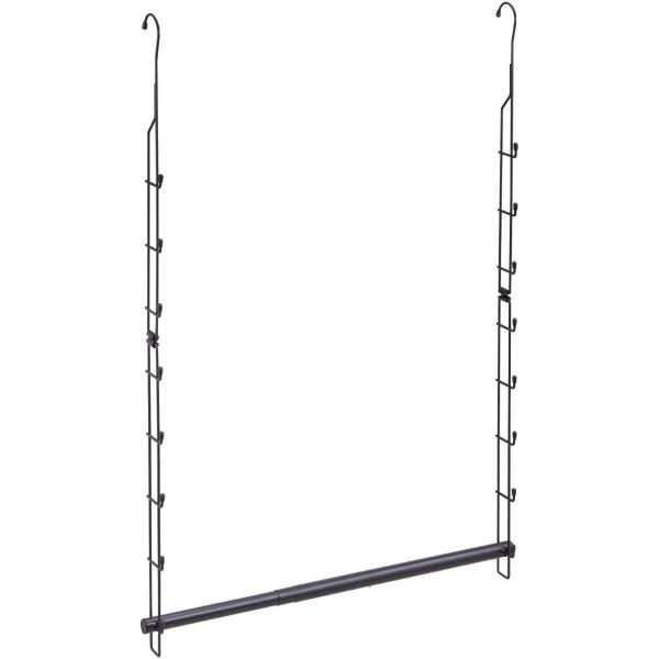 ベルカ(Belca) Belca 衣類収納 クローゼット吊り下げハンガー 伸縮タイプ 幅49~79×奥行6.5×高さ97.7cm ブラック 収納力アップ ハンガー CH-EX ・【幅調整】6段階の幅調整、プッシュピンで簡単調節。・【高さ調整...