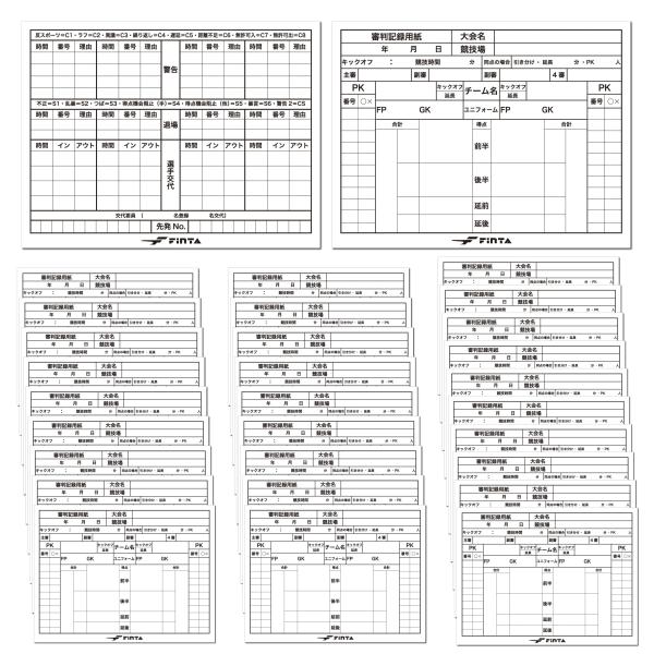 FINTA サッカー レフェリー 記録用紙 30枚セット FT3517 ・【サイズ】7.6cm×10cm・【セット内容】記録用紙30枚セット・【素材】耐水紙（ユポ紙）・サッカー、フットサルシーンで定番となっている数々のレフェリー、審判用のア...