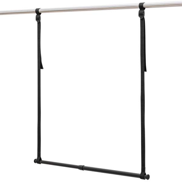 積水樹脂商事(Sekisuijushishoji)セキスイ吊下げハンガ?TH-1BK ・クロ?ゼットなどのバ?に吊下げるだけで収納量アップ。たくさんの衣類が収納できます。・ポ?ルの幅は46〜80cmまで伸縮できます。・耐荷重10?迄・衣類に...