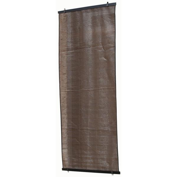 ワタナベ工業 省エネ日差し対策スクリーン 「ル・ソレイユ」 ブラウン (幅90×高さ180cm) SN-9018 ・原産国:中国・本体重量:約530g・材質:本体/ポリエチレン、桟/塩化ビニル、縁/ポリエステル、フック/AES、キャップ/A...