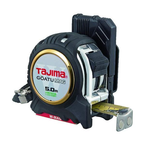 タジマ(Tajima) コンベックス 剛厚テープ5m×25mm 剛厚セフGロックダブルマグ25 尺相当目盛付 GASFGLWM2550S ・テープ:イエローテープ・テープ幅:25mm・テープ長さ:5m・取り付け可能ベルトサイズ:幅60mm以...