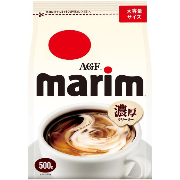 AGF マリーム 袋 500g 【 コーヒーミルク 】【 コーヒークリーム 】【 詰め替え 】 ・おいしい飲み方:コーヒー1杯(140ml)に対して、ティースプーン山盛り1杯(約3g)が適量です。お好みにより量を加減してください。アイスの場...