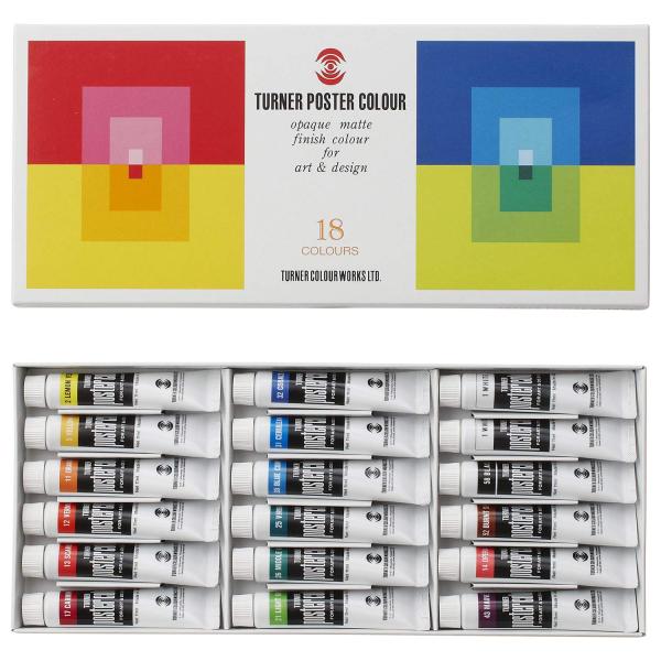 ターナー色彩 ポスターカラー 18色スクールセット PC18C 11ml ・原産国:日本・対象性別: unisex・成分:アラビアガム・梱包サイズ:2.2×27.8×12.2cm