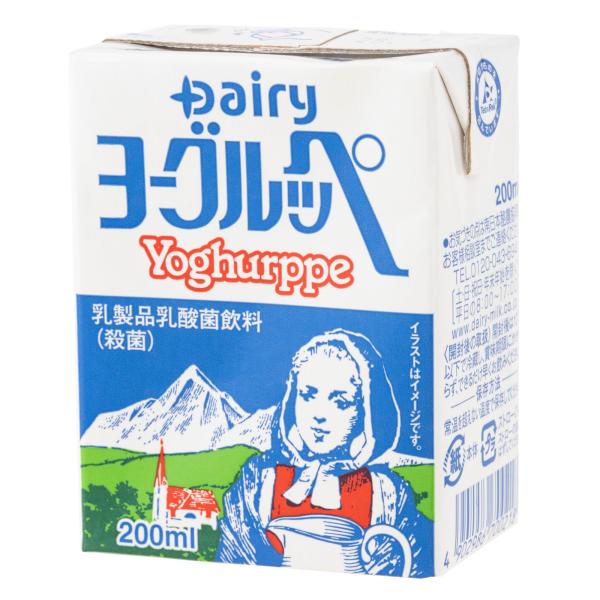 ヨーグルッペ 200ml×18本 ・原材料:砂糖（国内製造）、果糖ぶどう糖液糖、乳、乳製品、ぶどう糖/安定剤（ペクチン）、香料、酸味料・商品サイズ(高さx奥行x幅):9cm×26.5cm×20.5cm