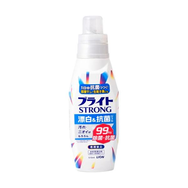 ブライトSTRONG ジェル 本体 510ml ・着用中も１日中抗菌つづき、部屋干し・生乾きのイヤなニオイも消臭＆除菌する酸素系液体漂白剤