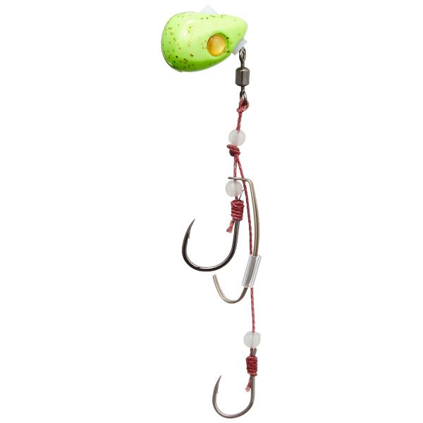 Jackall Lures JACKALL(ジャッカル) TGビンビンテンヤ鯛夢 遊動 8号 ライムグローゴールドフレーク ・エサキーパー / フロロ芯入りアシストライン / スイベル付きシステム・ヘッド素材:タングステン (TG)・搭載鈎...