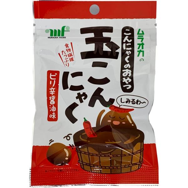 村岡食品工業 おやつ玉こんにゃく ピリ辛醤油味 30g×10袋 ・ブランド：村岡食品工業・内容量： 30g×10袋・原材料：玉こんにゃく(群馬県製造)、還元水飴、さいしこみしょうゆ、発酵調味液、かつお節エキス、醤油調味料/調味料(アミノ酸等...