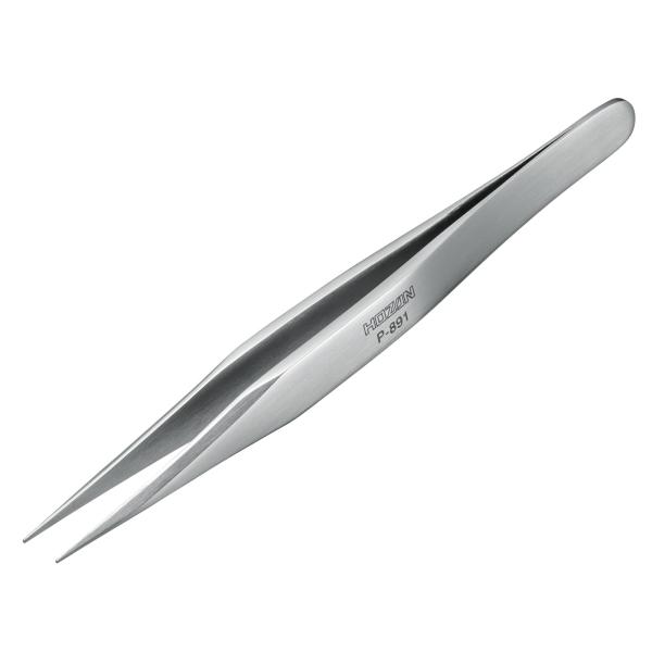 ホーザン(HOZAN) ピンセット 全長125mm 開き幅8mm 先端幅0.6mm 直型 P-891 ・【サビにくく環境にも配慮】 高耐久SUS420J2ステンレス製で、長期間の使用でも錆びにくく美しい状態を保ちます。さらにRoHS対応で環...