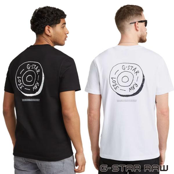 【ブランド名/商品名】ジースター ロウ G-STAR RAW Tシャツ 半袖 メンズ Button Illustration T-Shirt D25694-C336【デザイン】ジースターから新作Tシャツが登場!!Button Illustr...