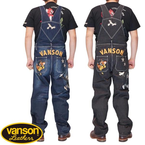 【ブランド名/商品名】VANSON バンソン トムとジェリー コラボ オーバーオール メンズ デニム TJV-2408【デザイン】バンソンから新作オーバーオールが登場!!トムとジェリーを刺?で落とし込んだオーバーオールです。【モデル】身長1...