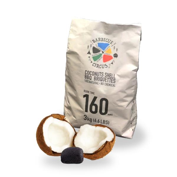 ・廃棄処理されるヤシガラを使用した、地球にやさしいチャコールです。・原料はすべて天然由来。炭化させたヤシガラにタピオカでんぷんを加えて成形し、固めて作られています。・煙の量、匂いも控えめ。料理も美味しく仕上がります。・一般的な木炭の調理時間...