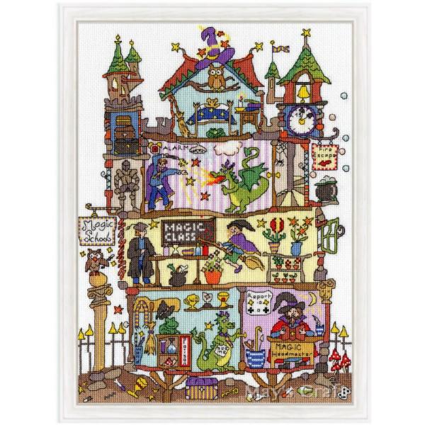 ★わかりやすい日本語解説付きです★【 キット内容 】  布（14-count light blue Zweigart社製 Aida） 刺繍糸（Madeira社製 cotton） 刺しゅう針 詳細図案 　英文説明書　日本語解説　（フレーム、額...