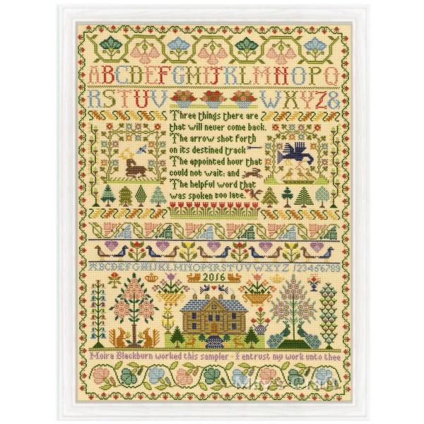 ★わかりやすい日本語解説付きです★【 キット内容 】  布（16-count parchment Zweigart社製 Aida） 刺繍糸（Madeira社製 cotton） 刺しゅう針　詳細図案　英文説明書　日本語解説　（フレーム、額はつ...