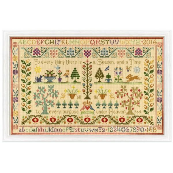 ★わかりやすい日本語解説付きです★【 キット内容 】  布（16-count parchment Zweigart社製 Aida） 刺繍糸（Madeira社製 cotton） 刺しゅう針　詳細図案　英文説明書　日本語解説　（フレーム、額はつ...