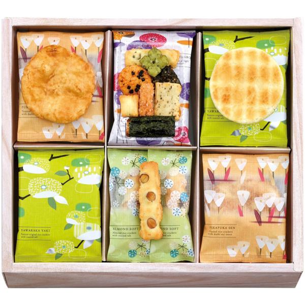 えくぼ屋の美味がたっぷり詰まった、個性豊かなおかきとおせんべいの詰合せです。味と香りと口当たり、彩り豊かに咲きました。●内容/ぷかぷか煎だし醤油×8、やわらか焼やき塩・アーモンドそふとやき塩×各6、ぐるめ探訪×3●箱サイズ/27.5×33×...