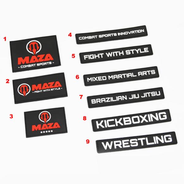 MAZA［マザ］バックパック用 ラバーパッチMAZAのバックパック（ タクティカル／ラッシュ／ドラゴンエッグ）にマジックテープで取り付けることができる ラバーパッチです！1. MAZAロゴ -COMBAT SPORTS- :　 L 9.5c...