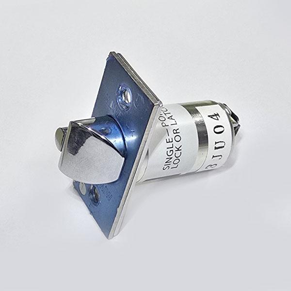 一方通行錠（ホテルロック）タイプのHKロック（円筒錠）用の、交換用ラッチ（本体）です。ラッチの動きが悪くなり、ドアが閉まりにくいなどの場合にご利用ください。