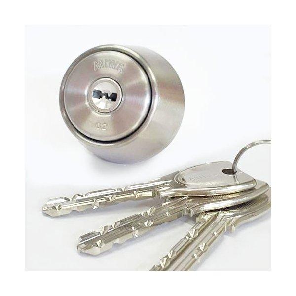 美和ロックのディンプルキー「PR」装着のシリンダーです。キー3本付き。タイトルの型式（もしくはフロント刻印）等に対応します。※一部長座付き等の場合は戸厚解散が変わることがありますのでお気を付けください※戸厚、色が異なると価格も変わることがあります