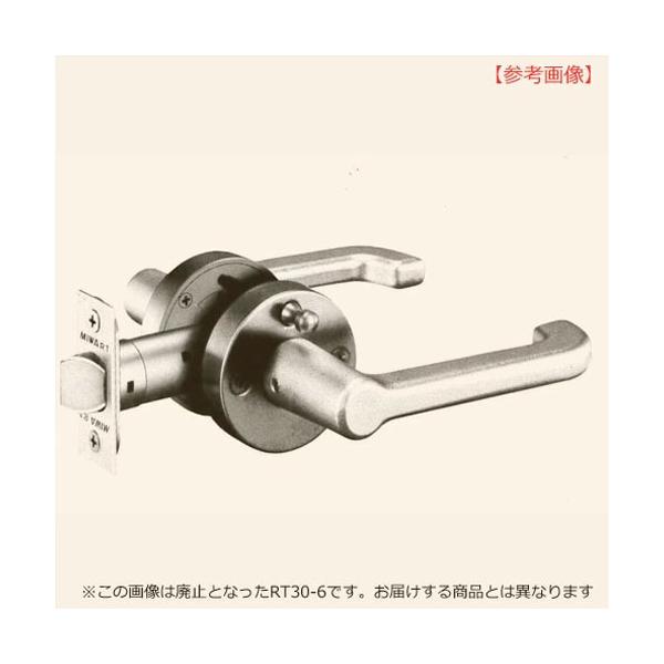 2017年3月をもって生産中止となった美和ロック社製室内用レバーハンドル錠「RT30-0（空錠タイプ）」「RT30-6（間仕切り錠タイプ）」と互換性があるレバーハンドル錠です。空錠（GIA 32Y-0-NI-60）間仕切り錠／非常開放装置付...