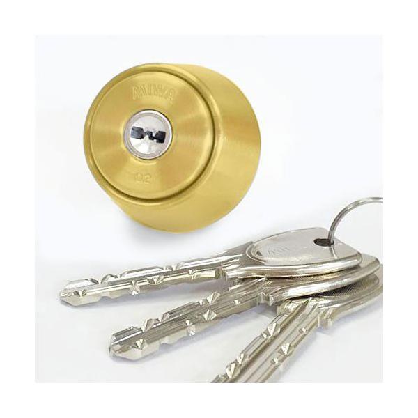 美和ロックのディンプルキー「PR」装着のシリンダーです。キー3本付き。タイトルの型式（もしくはフロント刻印）等に対応します。※一部長座付き等の場合は戸厚解散が変わることがありますのでお気を付けください※戸厚、色が異なると価格も変わることがあります