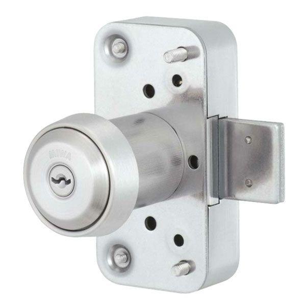 美和ロックの面付本締錠「NDR」シリーズの後継機素です。本体サイズは変わっていません。（シリンダーの直径、呼びビス径などは変更になっています）シリンダー+内部サムターン。U9キー、3本付き