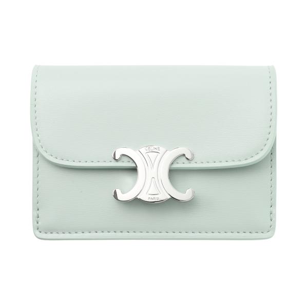 セリーヌ / CELINE / カードケースモデル：CARD HOLDER WITH FLAP TRIOMPHE トリオンフサイズ：約縦7.5cm×横10.5cm×厚み2cm素　材：カーフスキン / 一部:100%ビスコースカラー：LIGH...