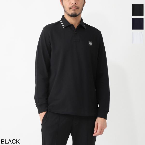 ストーンアイランド / STONE ISLAND / 長袖ポロシャツモデル：22002SL ORGANIC COTTON ELASTANE PIQUEサイズ：M, L, XL素　材：表地:95%コットン 5%エラステイン / リブ部分:97...