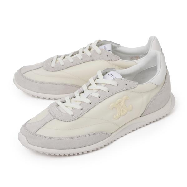 【訳あり】【アウトレット】セリーヌ / CELINE / スニーカーモデル：CELINE RACER LOW TOP SNEAKER WITH TRIOMPHE レーサー ロートップスニーカー トリオンフロゴサイズ：35素　材：アッパー:フ...