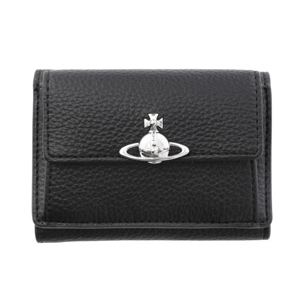 ヴィヴィアンウエストウッド / Vivienne Westwood / 3つ折り財布 小銭入れ付き【2026年春夏新作】モデル：SMALL FLAP PURSEサイズ：約縦7.5cm×横10cm×厚み4cm素　材：ファブリックカラー：BLA...