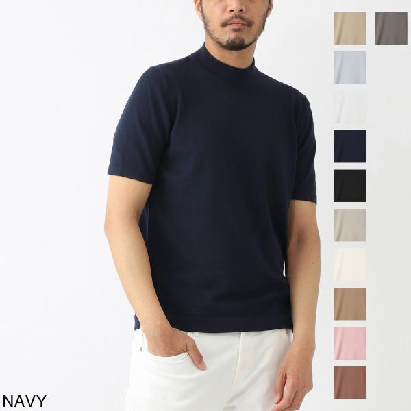 グランサッソ / Gran Sasso / モックネック半袖ニット【2026年春夏新作】モデル：LUPETTO M/M 12Gサイズ：44, 46, 48, 50, 52, 54素　材：表地:100%コットン品　番：58109 18120提...